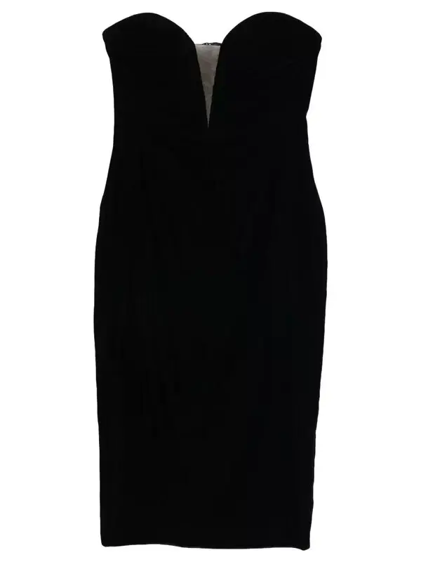 TOM FORD Strapless Midi Dress - Black