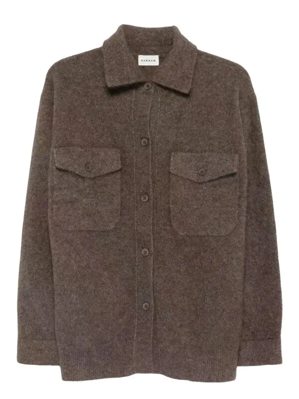 P.a.r.o.s.h Buttoned Flap-pocket Cardigan - Brown