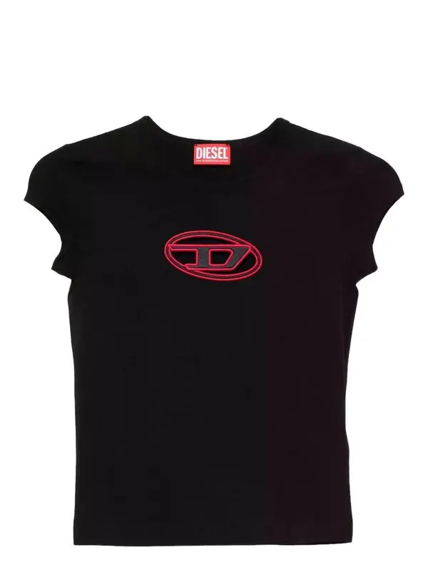 DIESEL® Logo-detail Short-sleeve Top - Black