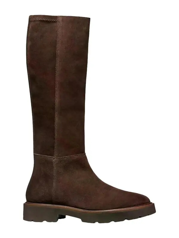 Geox Norize Suede Knee-high Boots - Brown