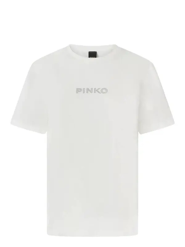 Pinko Embroidered Logo T-shirt - White