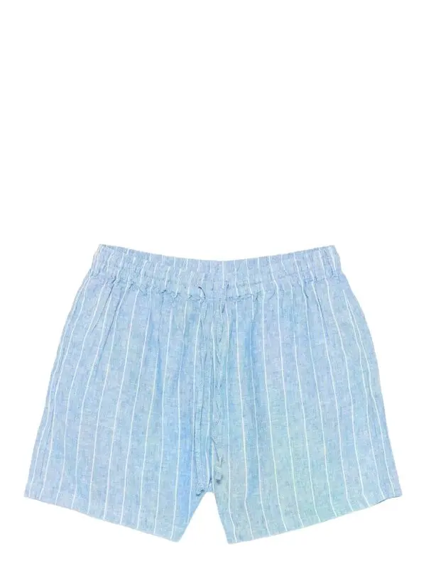 SAMSOE SAMSOE Maren Striped Linen Shorts - Blue