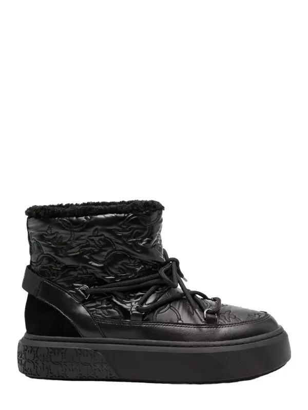 Pinko 40mm Quilted Platform Boots - Black