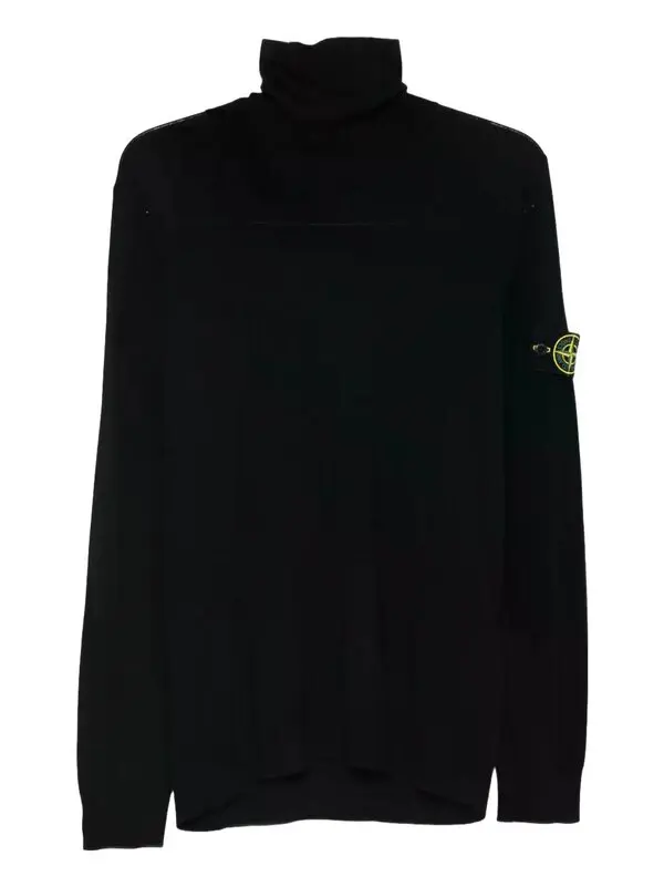 Stone Island Compass Badge Sweater - Black