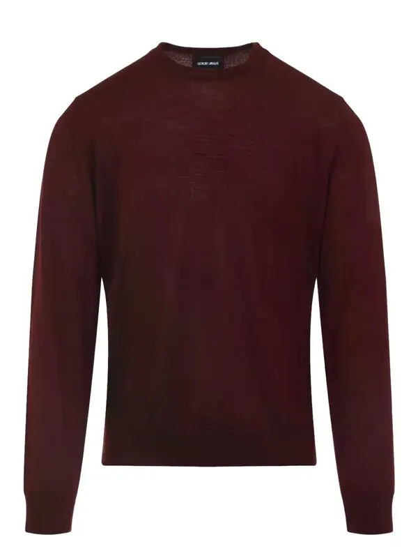 Giorgio Armani Crew-neck Wool Sweater - Red