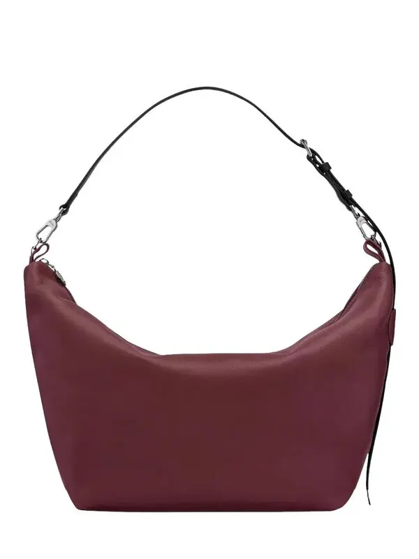 Longchamp Le Slouchy Leather Shoulder Bag - Red