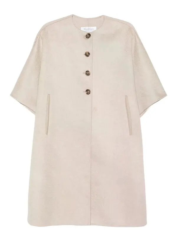 Max Mara Button-fastening Cashmere Cape - Neutrals