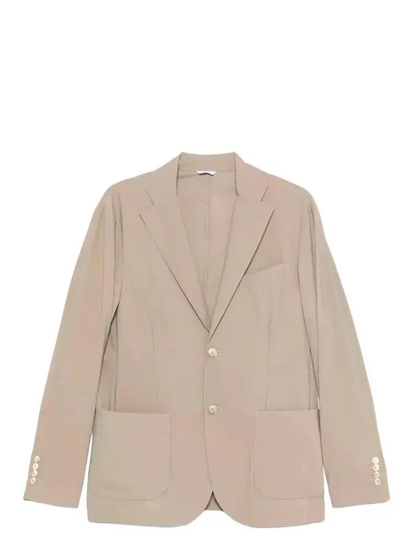 CRUNA Patch-pocket Buttoned Blazer - Neutrals