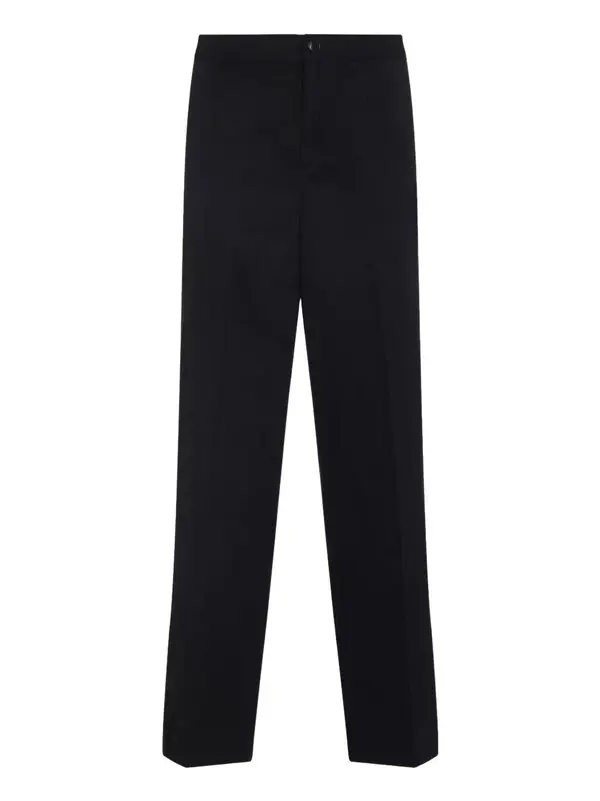 Casablanca Buckle-detail Cotton Trousers - Black