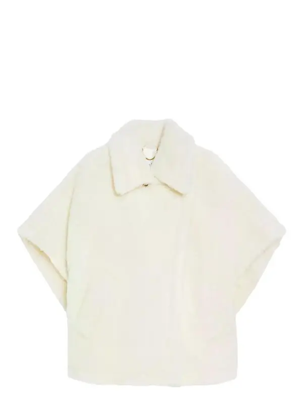 Max Mara Short-sleeve Collared Cape - White