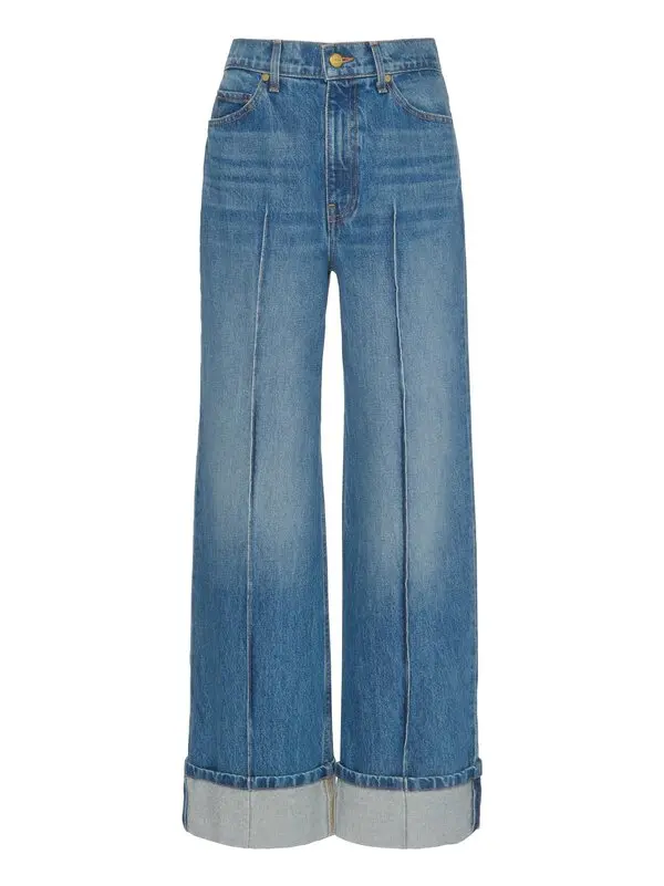 Ulla Johnson Genevieve High-rise Wide-leg Jeans - Danube