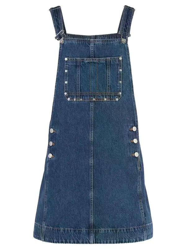 7 For All Mankind Adjustable-strap Denim Dress - Blue