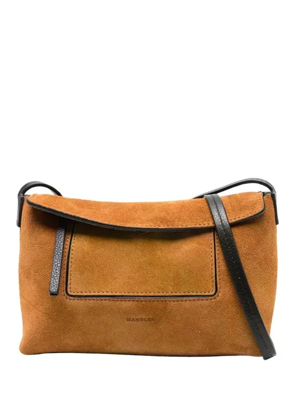 WANDLER Mini Penelope Slouch Suede Bag - Brown