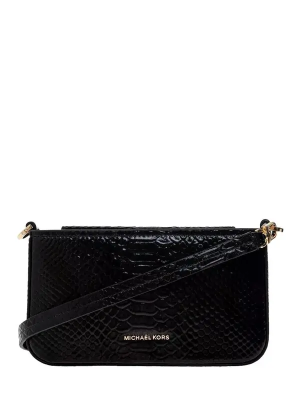 Michael Kors Leather Crossbody Bag - Black