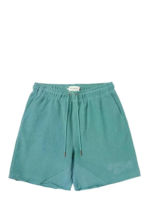 HONOR THE GIFT Block Party Reverse Terry Bermuda Shorts - Green