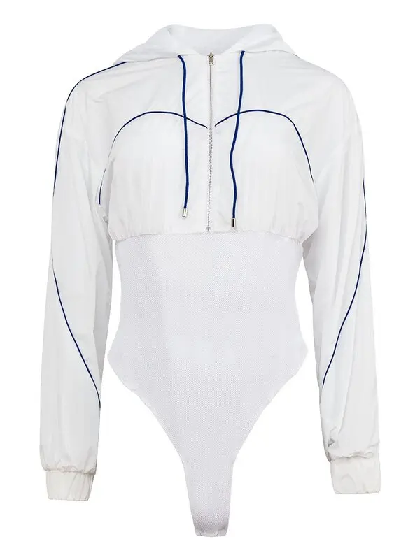 Fleur Du Mal Trackstar Bodysuit - White