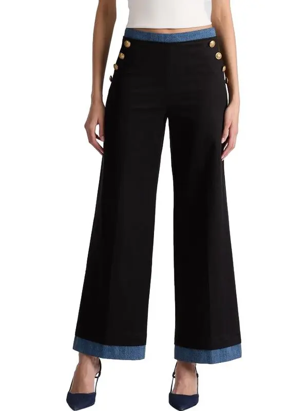 Alice + Olivia Narin Cropped Pant - Blue