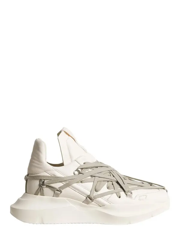 Rick Owens Leather Geth Low-top Sneakers - White