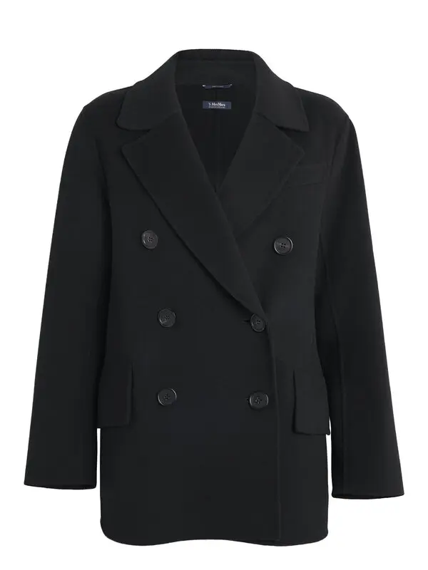 Max Mara Wool Double-breasted Jacket - Black