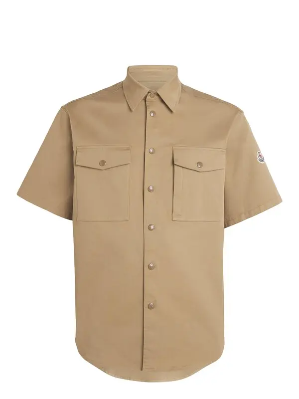 Moncler Cotton Twin-pocket Shirt - Brown