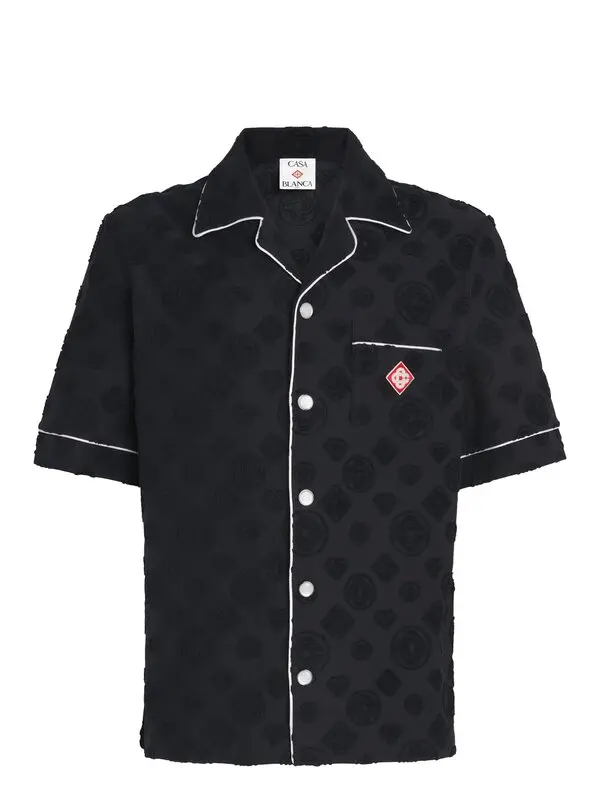 Casablanca Towelling Monogram Shirt - Black