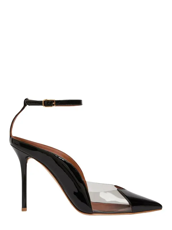 MALONE SOULIERS Leather-pvc Malia Heeled Pumps - Black