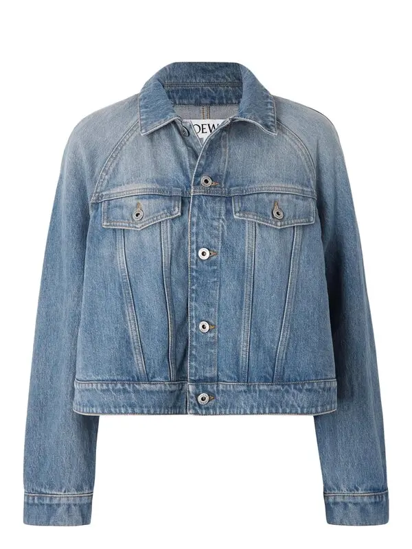 Loewe Trapeze Denim Trucker Jacket - Blue