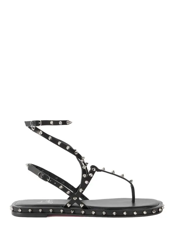 CHRISTIAN LOUBOUTIN Bombina Studded Leather Sandals - Black