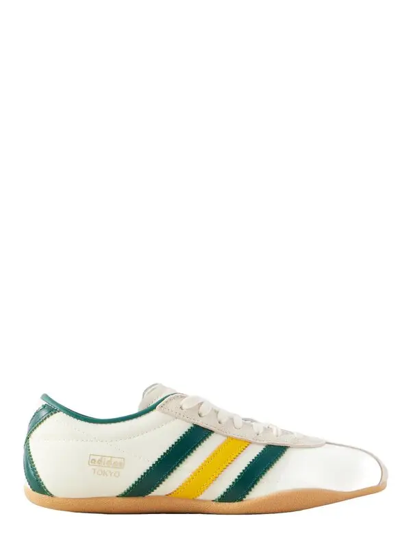 Adidas Originals By Alexander Wang Tokyo Suede And Leather-trimmed Sneakers - White