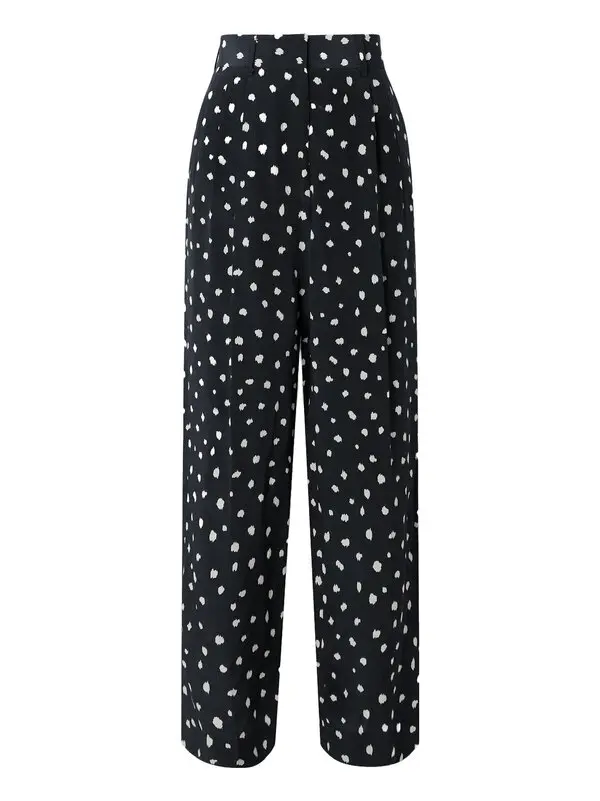 BLAZÉ MILANO Mariquita Fox Pleated Tapered Pants - Blue