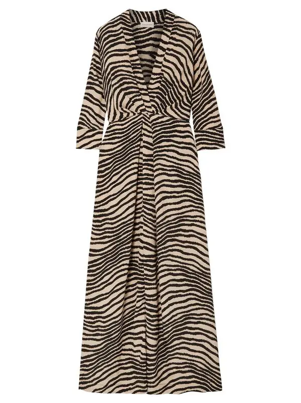 BY MALENE BIRGER Diya Zebra-print Maxi Dress - Animal Print