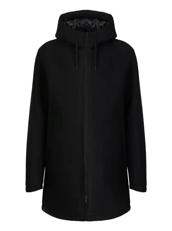 Herno Hooded Zip-up Jacket - Black