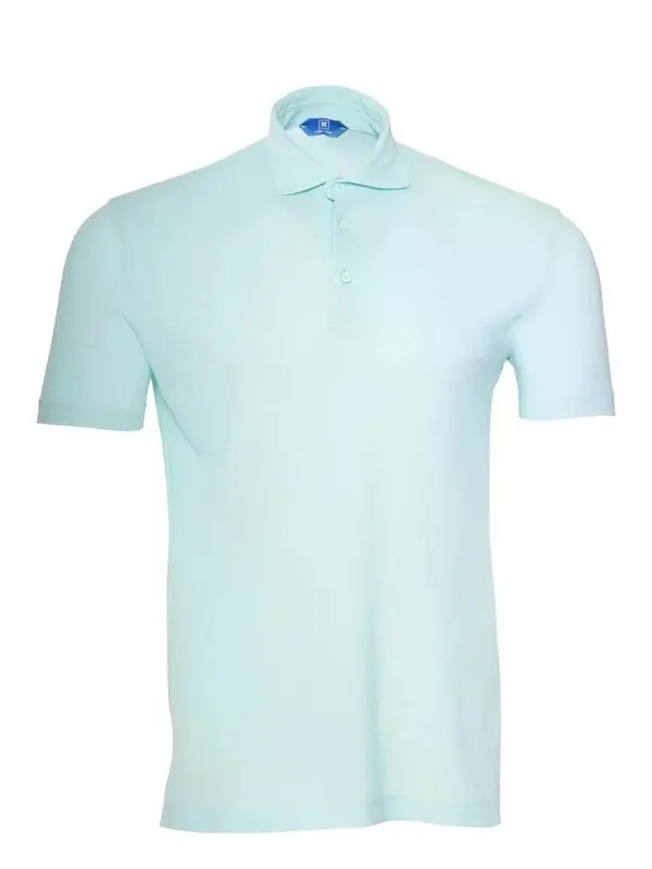 Kiton Quarter-button Polo Shirt - Blue