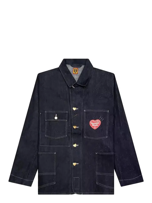 HUMAN MADE Heart-patch Denim Trucker Jacket - Blue
