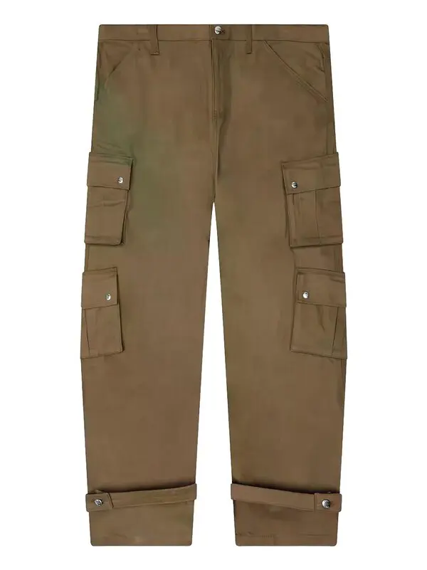 Rhude Button-fastening Cargo Trousers - Brown