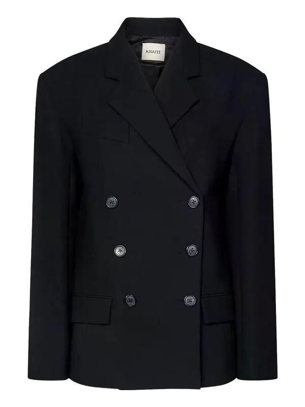 Khaite Arnoll Double-breasted Coat - Black