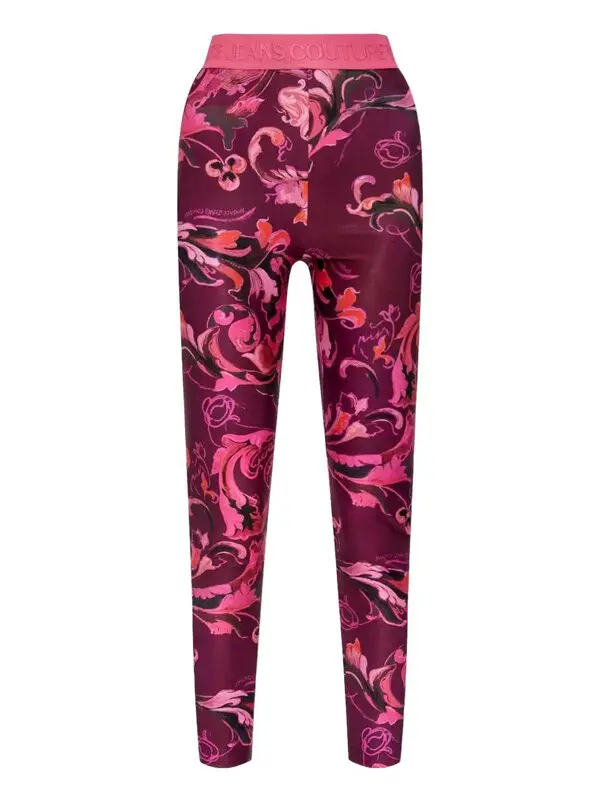 Versace Barocco-print Leggings - Pink
