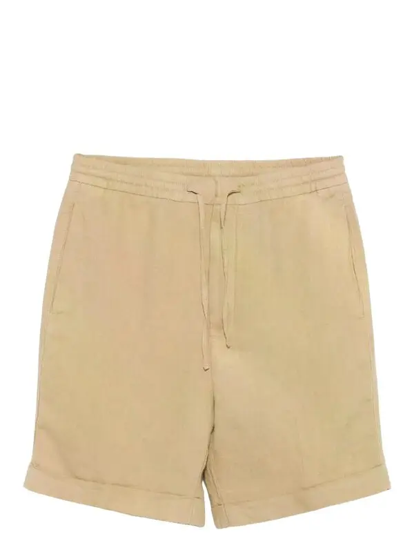Canali Linen Deck Shorts - Neutrals
