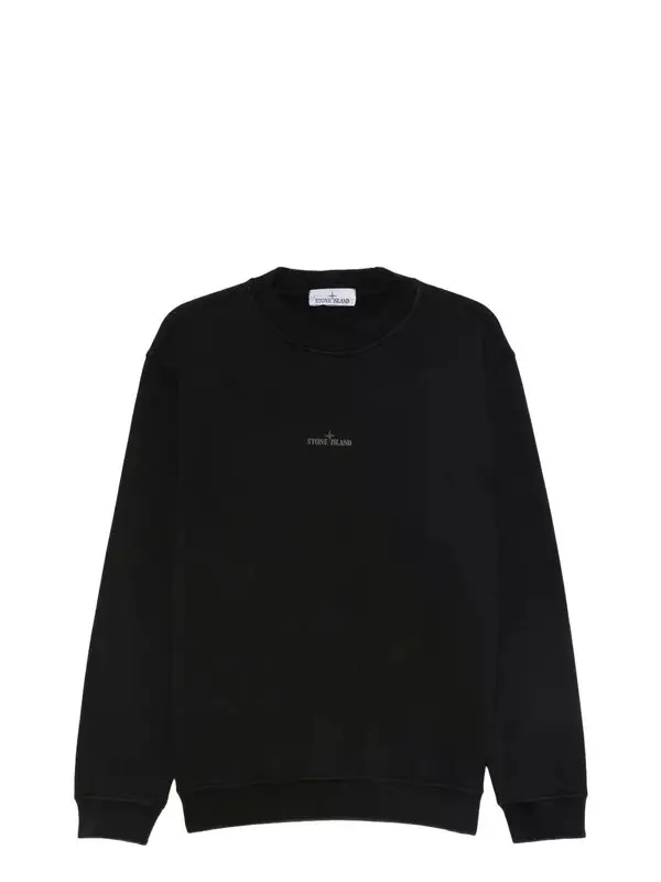 Stone Island Logo-embroidered Sweatshirt - Black