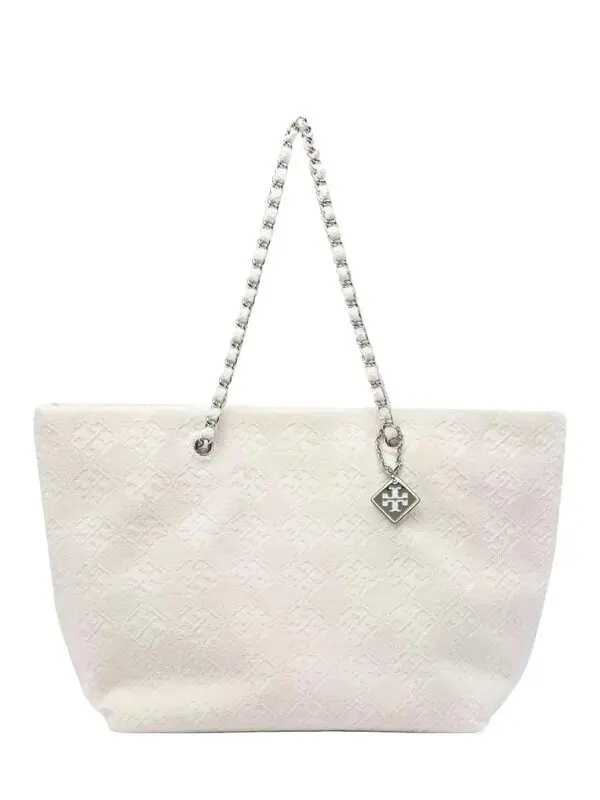 Tory Burch Ella Chain-trimmed Tote Bag - White
