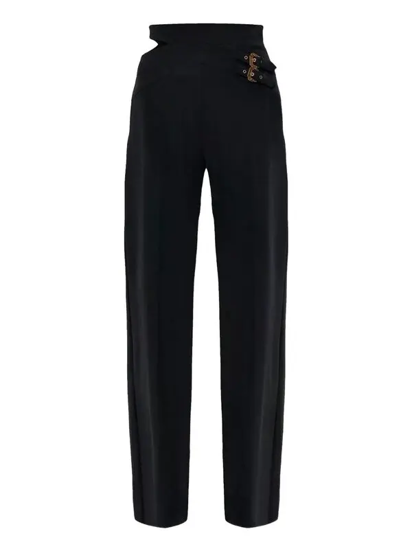 Versace Cut-out Buckle Trousers - Black