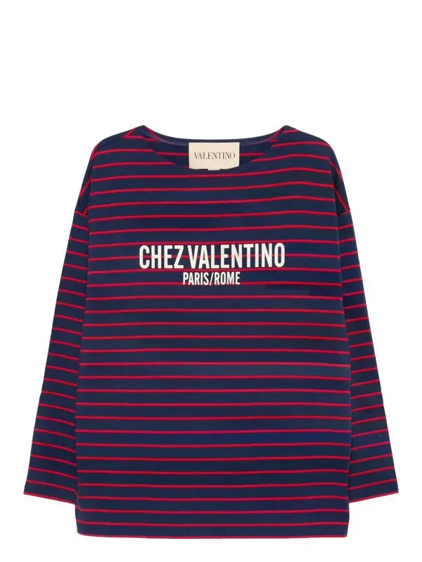 Valentino Garavani Striped T-shirt - Blue