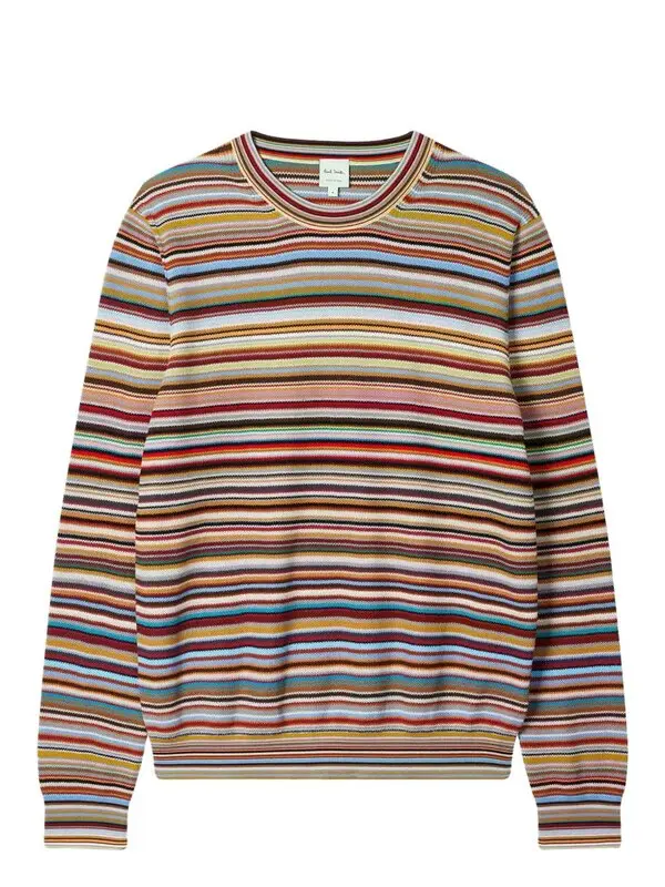 Paul Smith Striped Cotton Sweater - Red