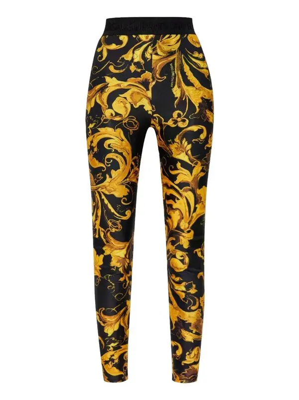 Versace Barocco-print Leggings - Black