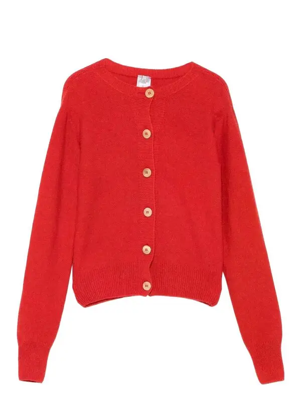 BASERANGE Button-front Cashmere Cardigan - Red