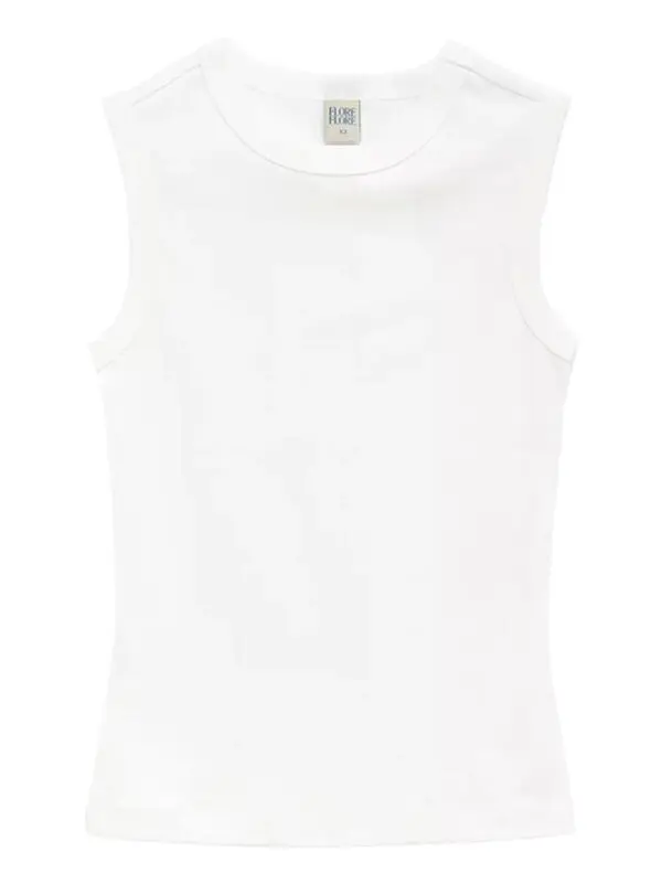 FLORE FLORE Esme Crew-neck Tank Top - White