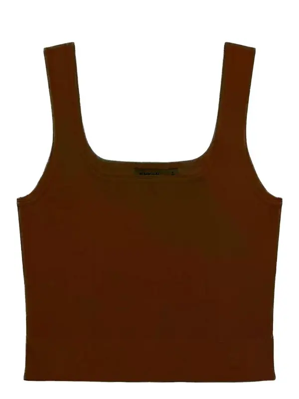 Simkhai Uri Square-neck Ribbed Top - Brown