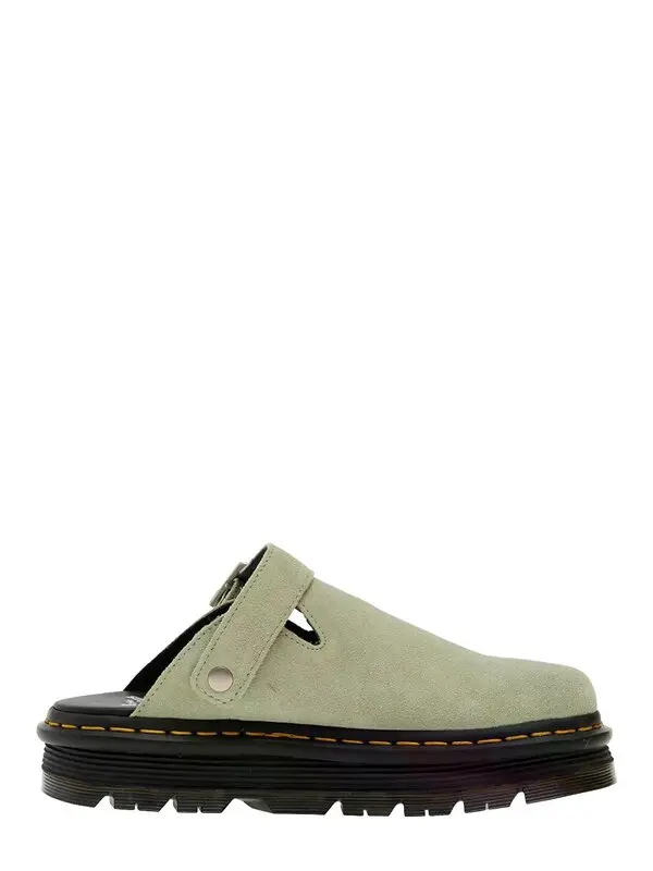 Dr. Martens Buckle-fastening Platform Mules - Green