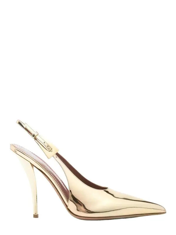 Paris Texas 100mm Slingback Pumps - Gold