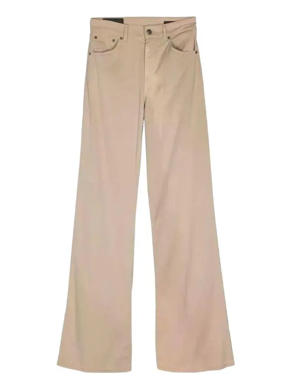 DONDUP Logo-patch Trousers - Neutrals